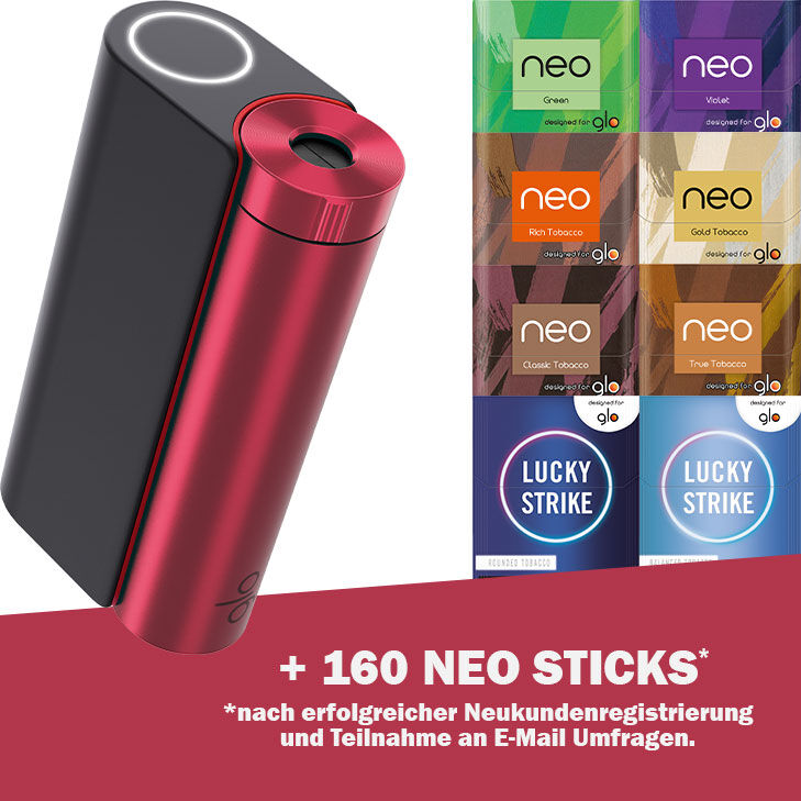 Glo Hyper ab 9€ kaufen + 160 Neo / Veo Sticks Gratis