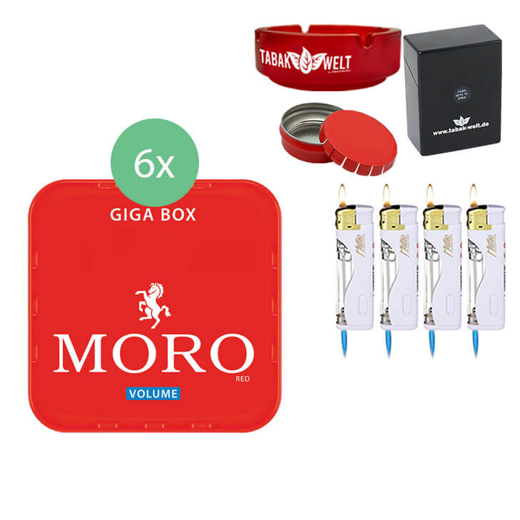 Moro Tabak 6 x 245g mit Aschenbecher ️